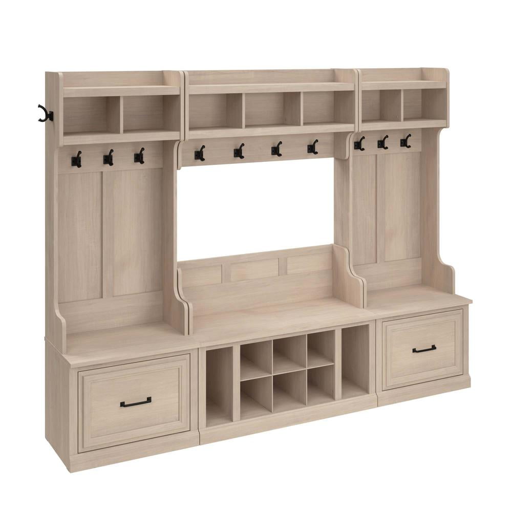 Woodland Full Entryway Storage Set with Drawers in White Maple ...