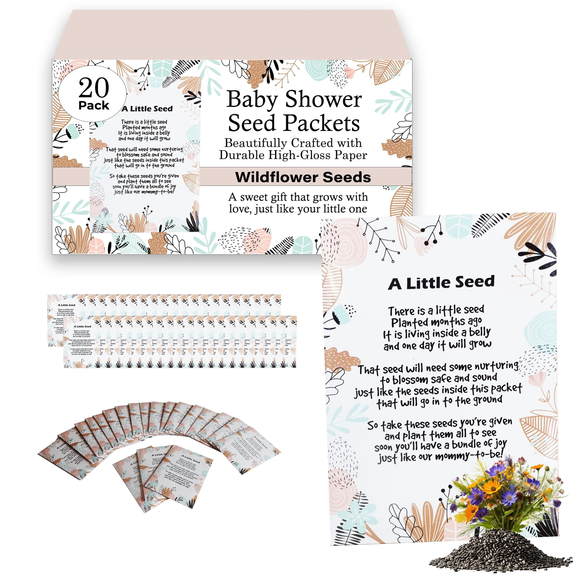 Woodland | Girl Boy Baby Shower ITL1 Favors for Guests | Wildflower ...