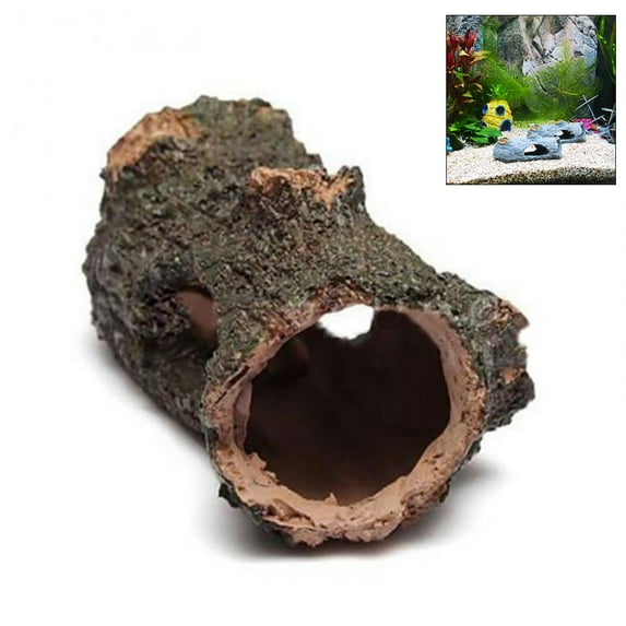 Woodland Log for Fish Tank Landscaping Hollow Trunk Aquarium Décor ...