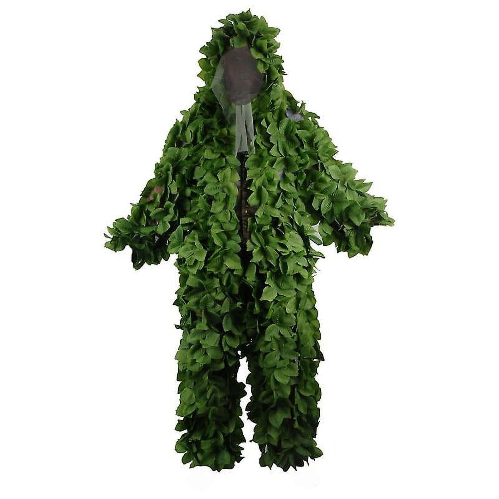Woodland Military Camouflage Ghillie Suits Breathable Mesh+green Leaves ...