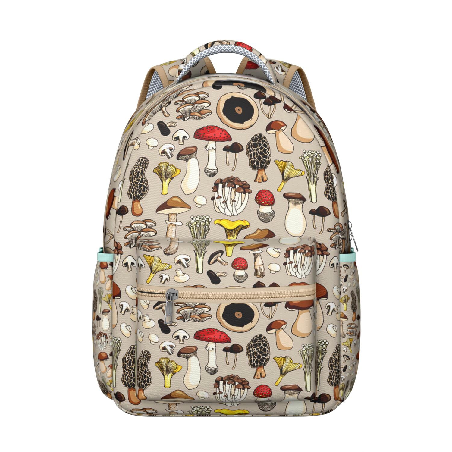 Woodland Mushroom Ergonomic Backpack - Waterproof & Durable Student ...