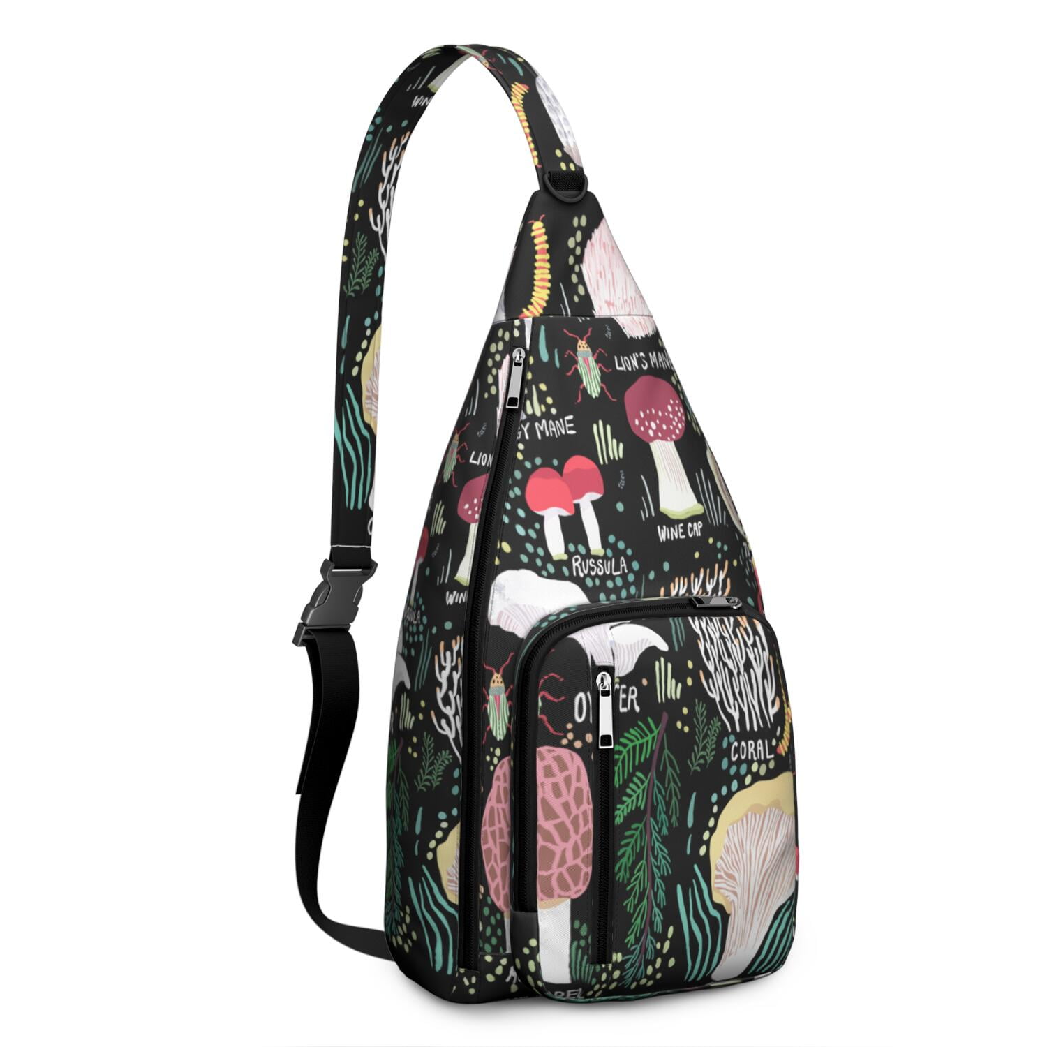 Woodland Mushroom Sling Backpack – Cottagecore Aesthetic Crossbody Bag ...