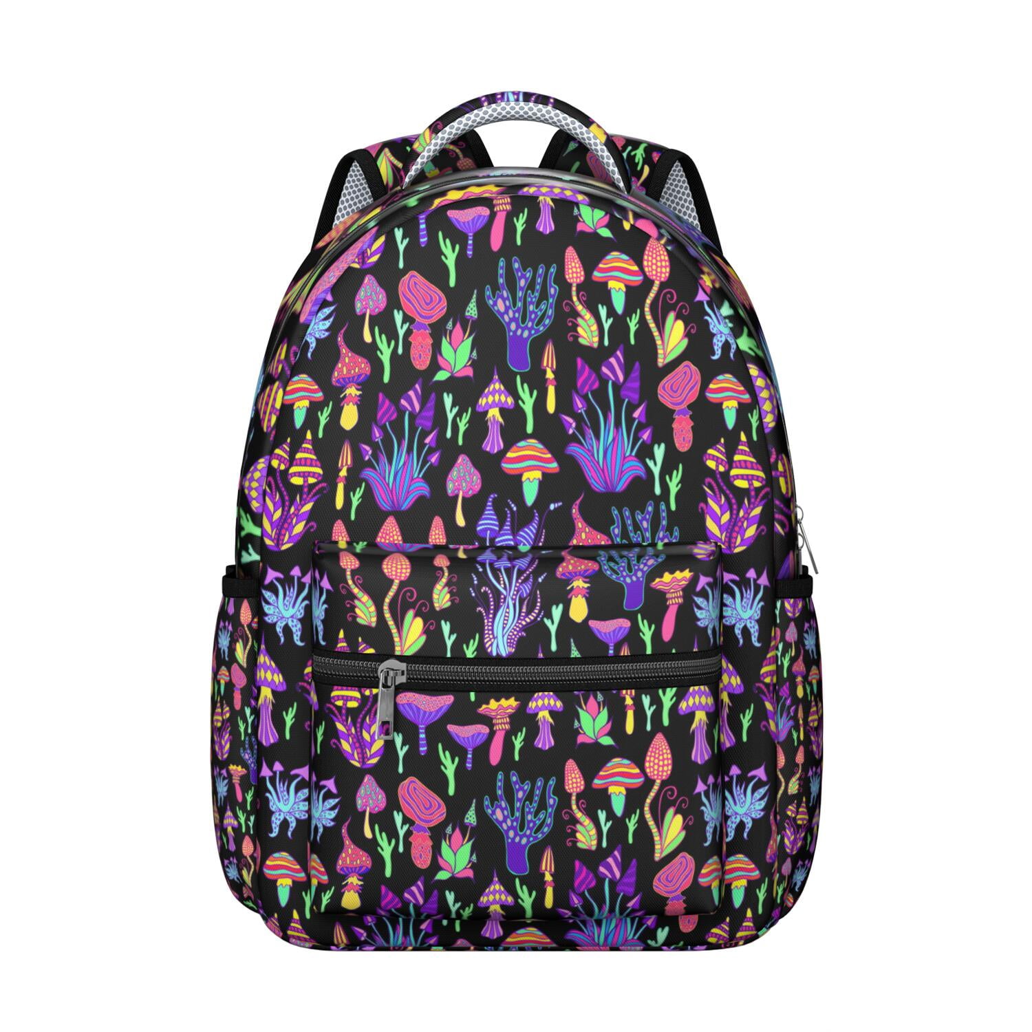 Woodland Mushroom Stylish Backpack - Cottagecore Aesthetic Fungi Design ...