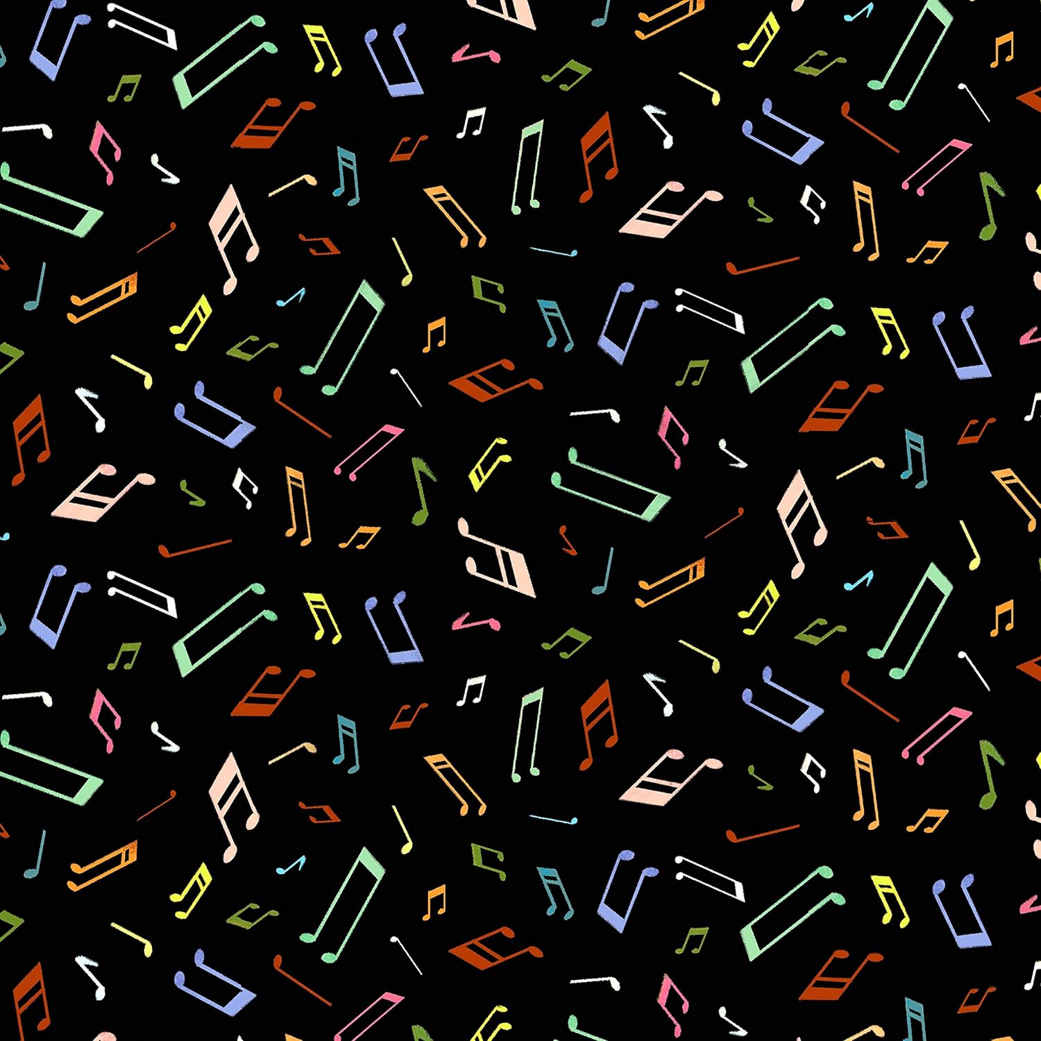 Woodland Musicians Musical Notes Black, Fabric by the Yard - Walmart.com