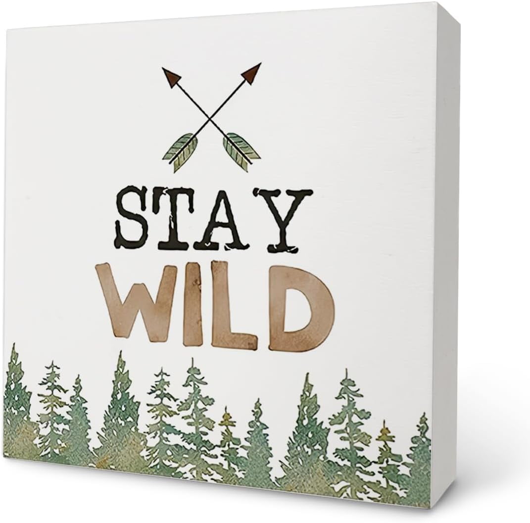 Woodland Nursery Decor, Stay Wild Wood Box Sign,Boy Nursery Decor ...