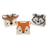 Woodland Party Animal Shaped Boxes - Party Supplies - 12 Pieces ...