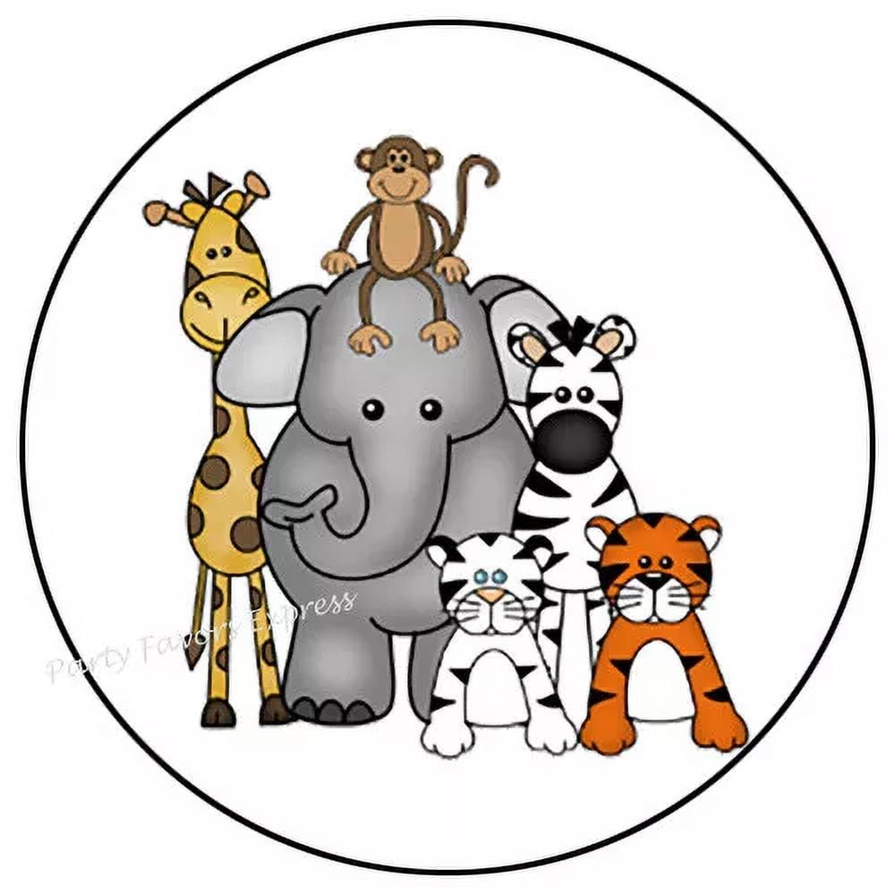 Woodland Safari Jungle Animals Sticker Party Favors Sticker Envelope ...