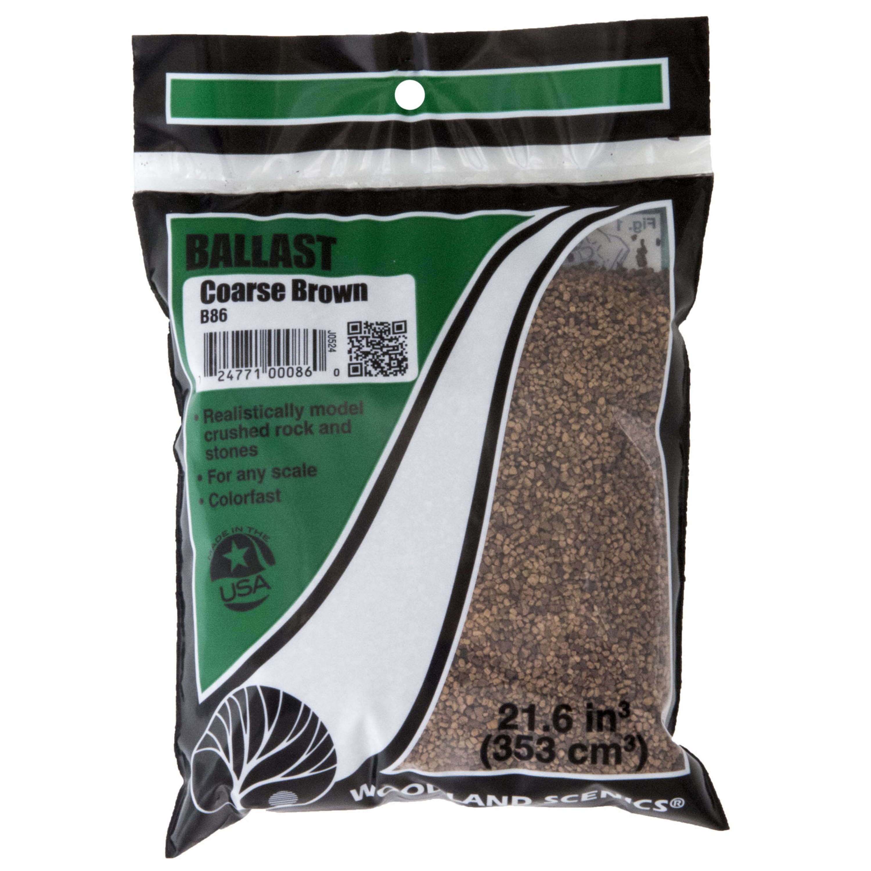 Woodland Scenics Ballast & Coal Ground Cover, Coarse, Brown - Walmart.com