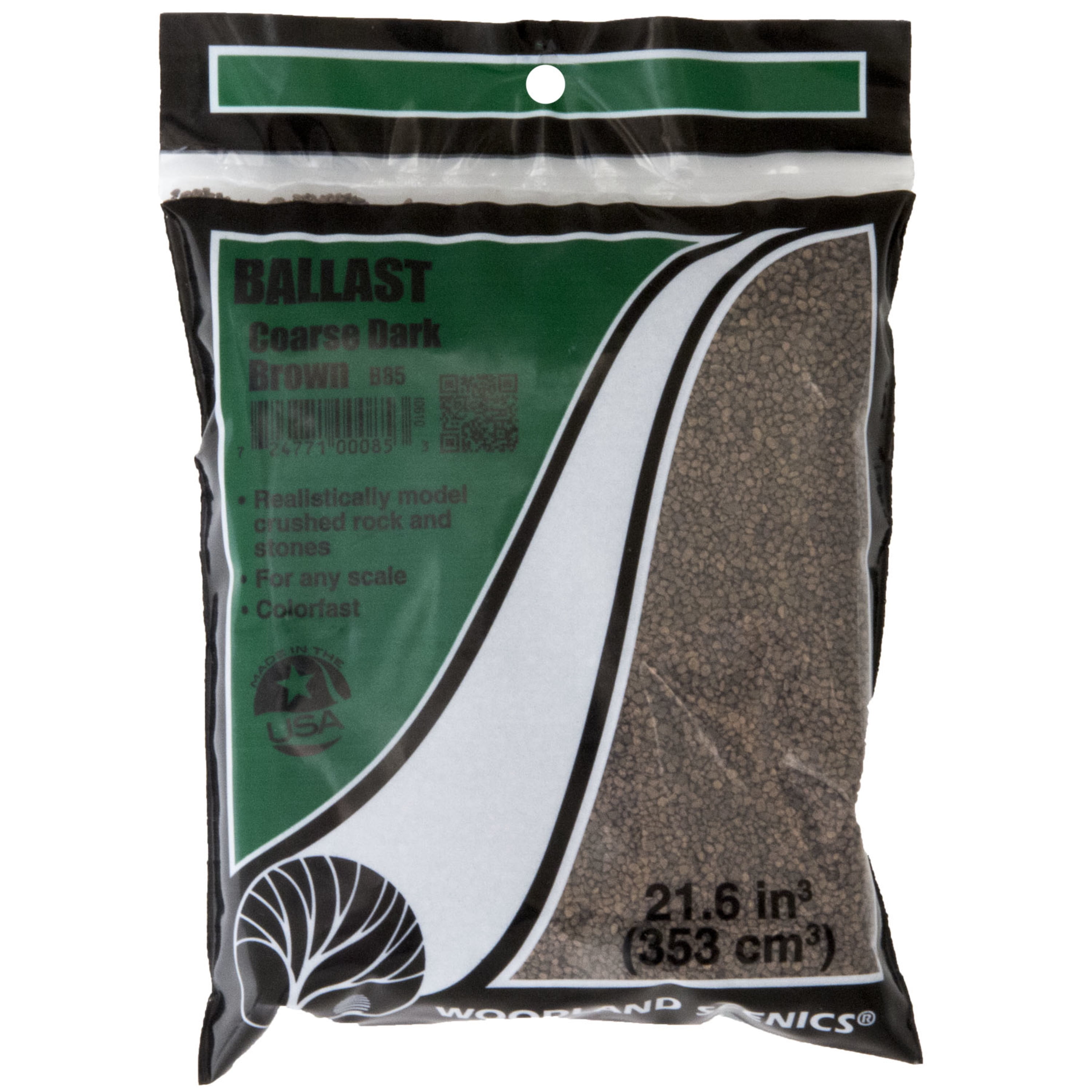 Woodland Scenics Ballast & Coal Ground Cover, Coarse, Dark Brown ...