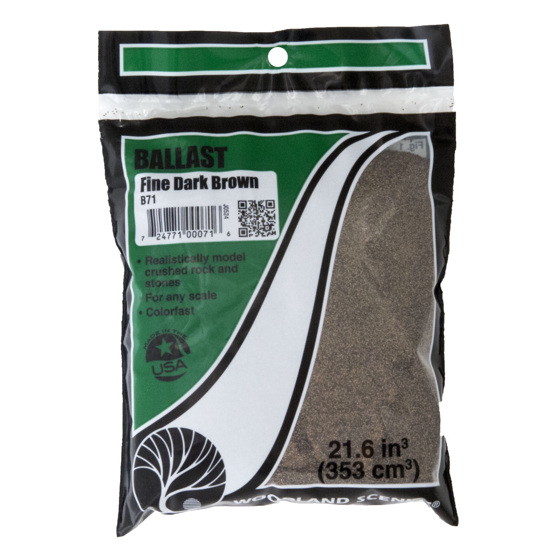 Woodland Scenics Ballast & Coal Ground Cover, Fine, Dark Brown ...