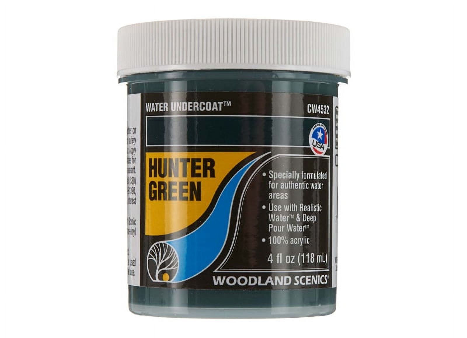 Woodland Scenics CW4532 4 fl.oz Water Undercoat - Hunter Green ...