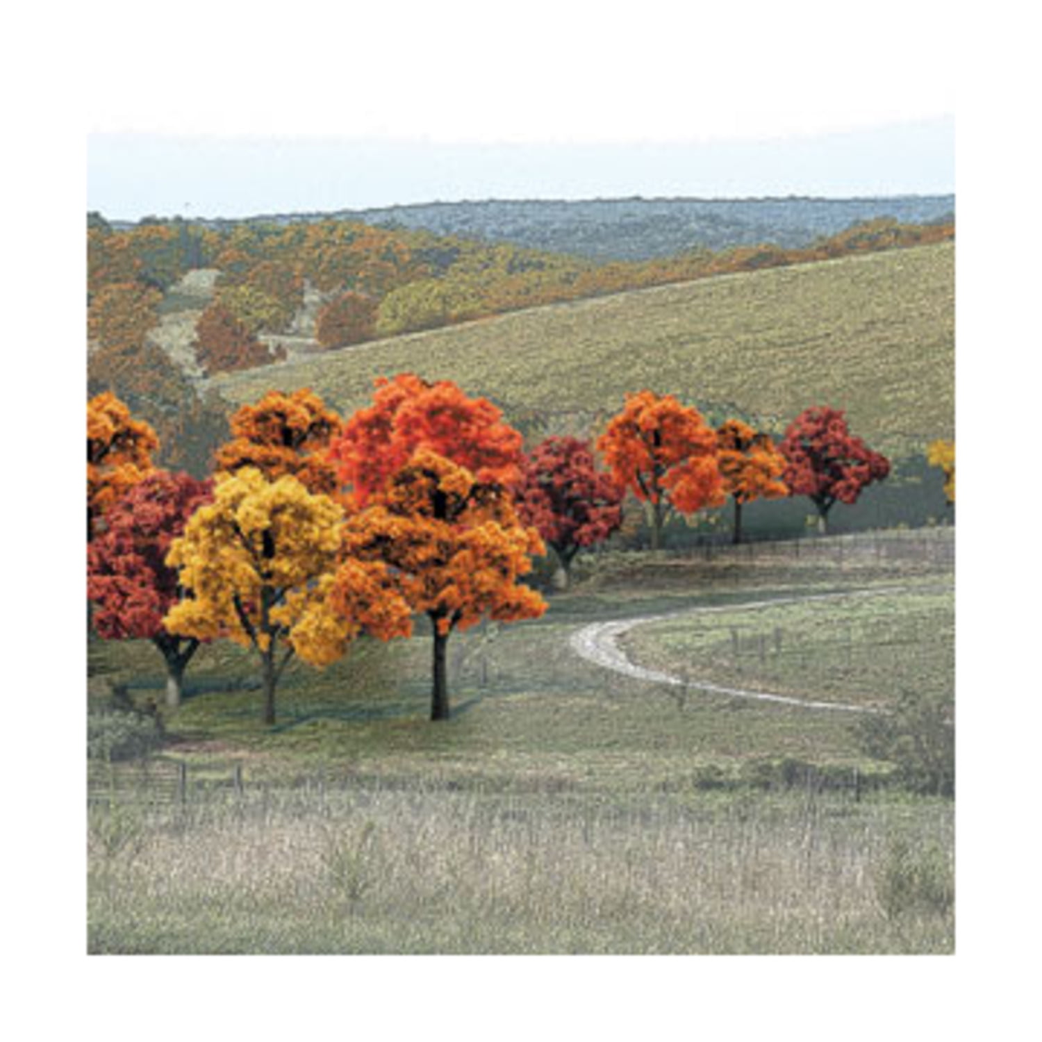 Woodland Scenics Deciduous Trees - Fall Colors (3/4" - 2") New ...