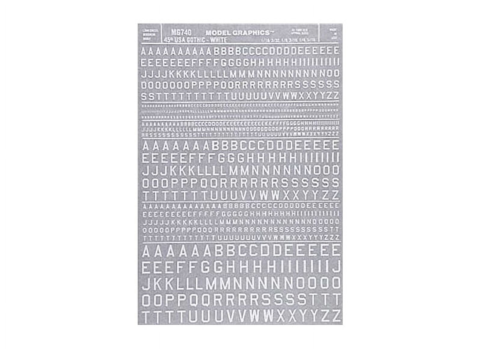 Woodland Scenics Gothic 45-Degree USA Letters White WOOMG740 Train ...