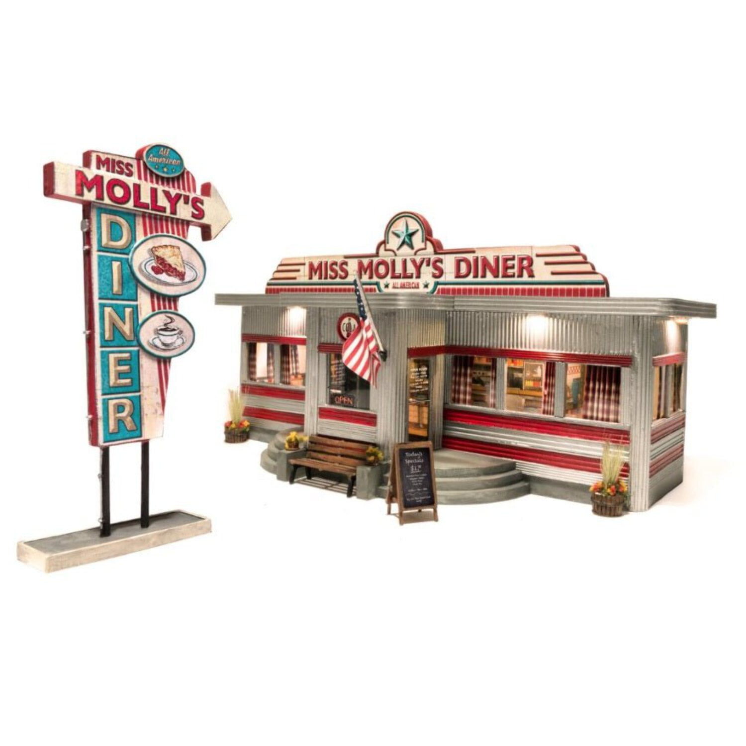 Woodland Scenics® "Miss Molly's Diner" Built-&-Ready® Structure, N ...