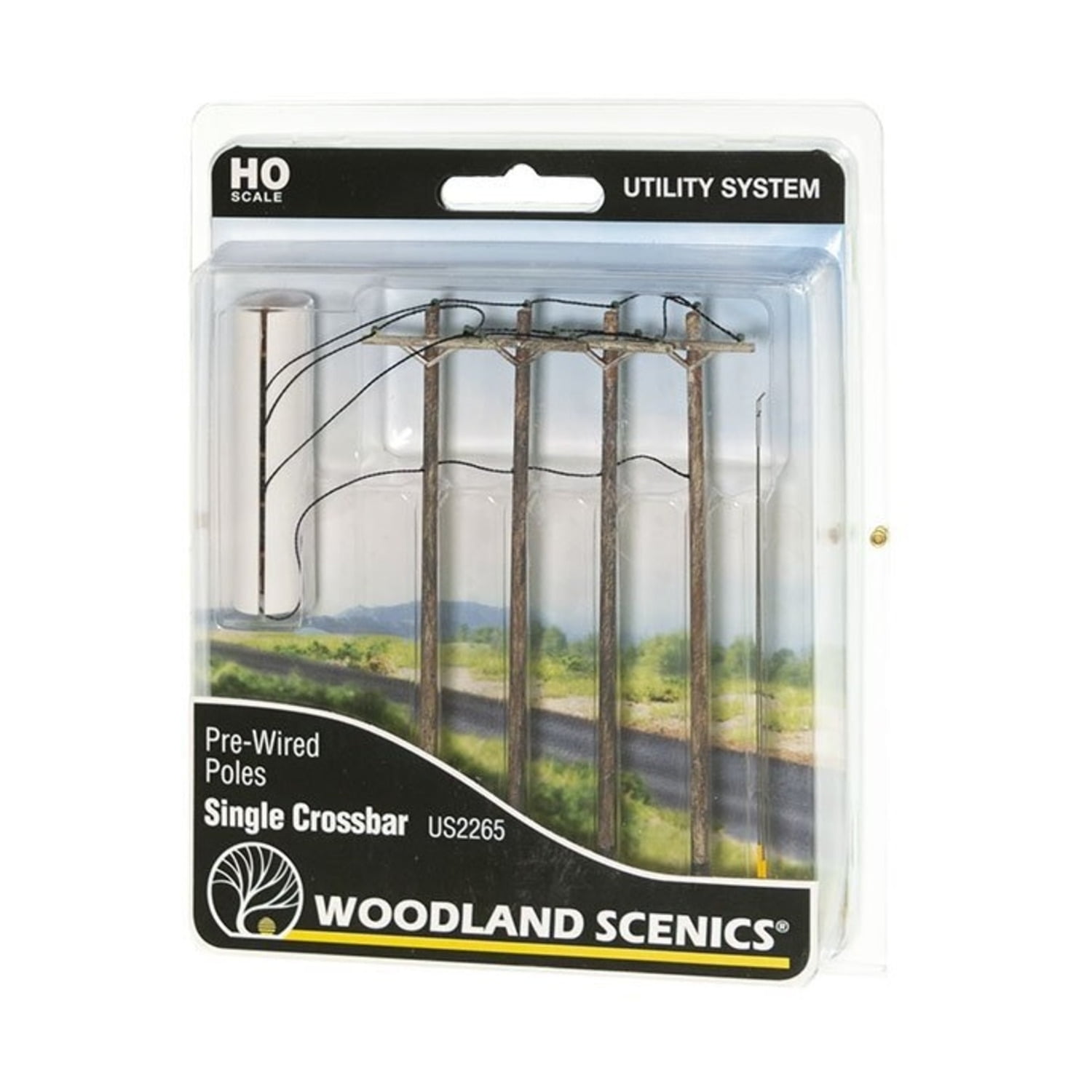 Woodland Scenics Pre-Wired Poles - Single Crossbar (HO Scale) New ...