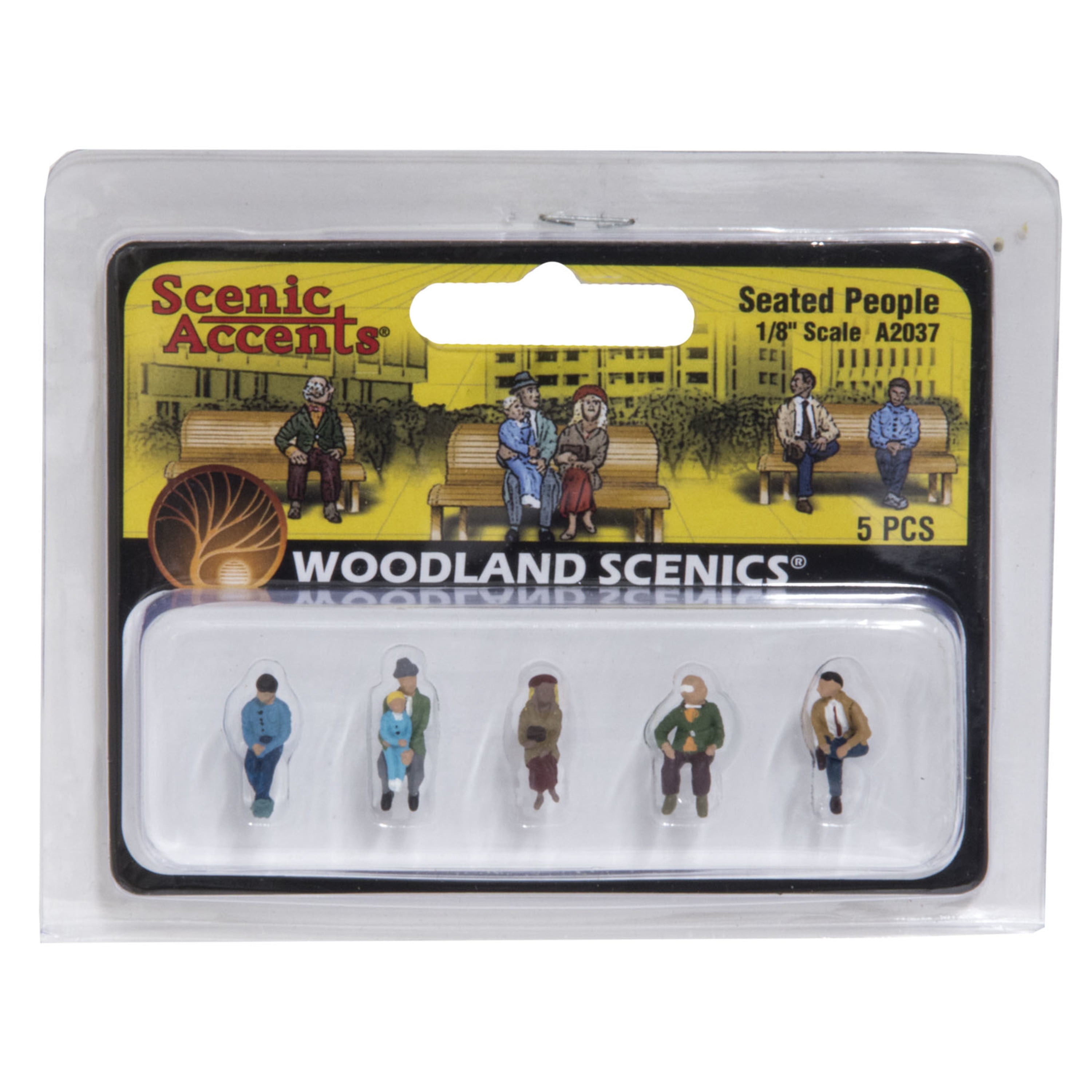 Woodland Scenics Scale Figures, 1/8", Seated People - Walmart.com