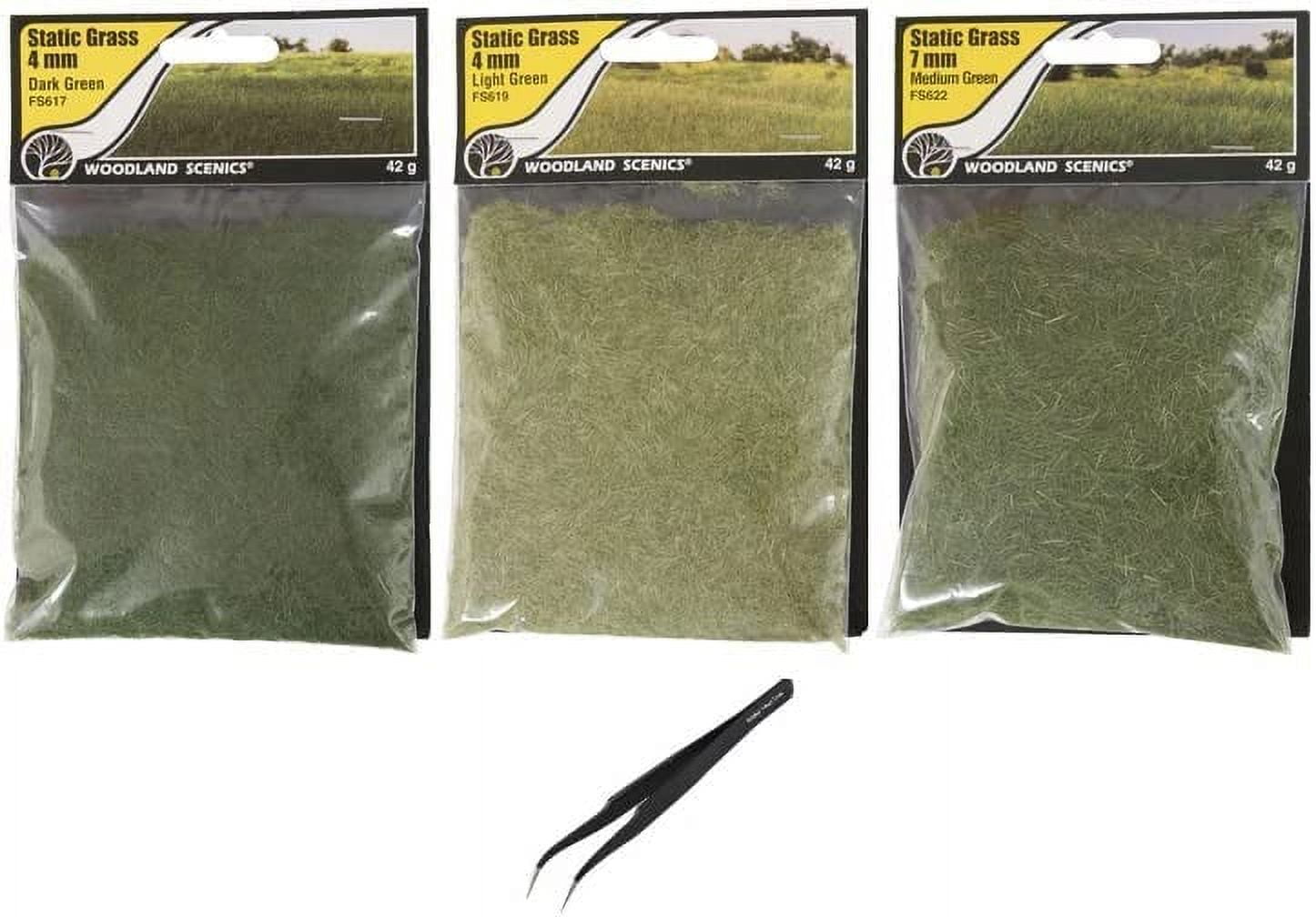 Woodland Scenics Static Grass Field System, Dark Green, Light Green ...