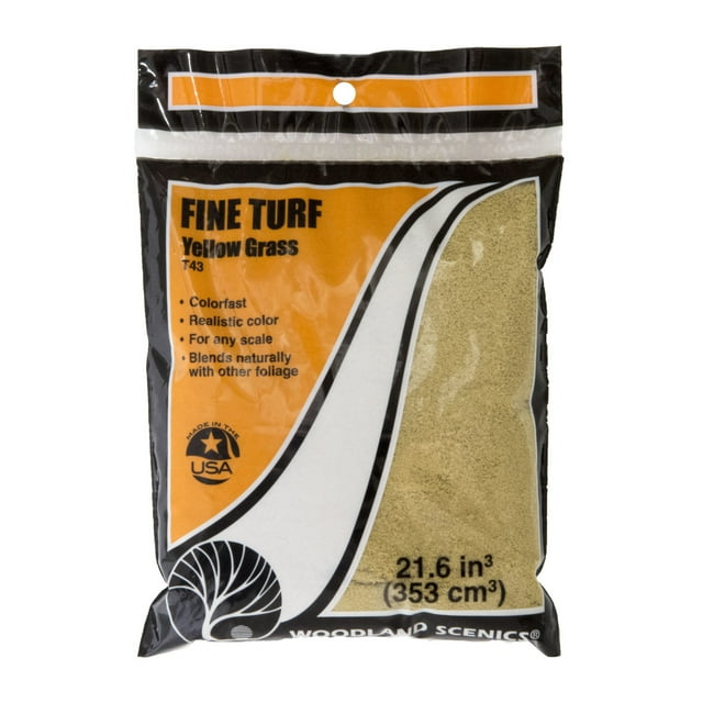 Woodland Scenics Turf, Fine, Yellow Grass - Walmart.com