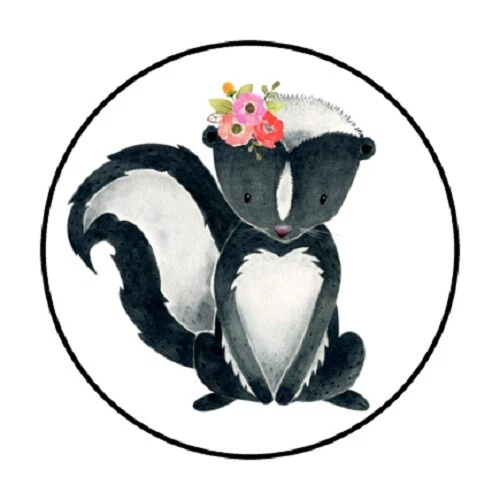 Woodland Skunk Stickers Favor Phone Decal Water Bottle Stickers Car ...