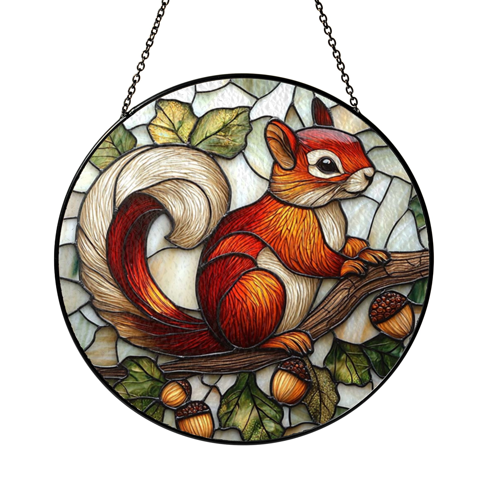 Woodland Squirrel Glass Style Suncatcher – Decorative Window - Walmart.com