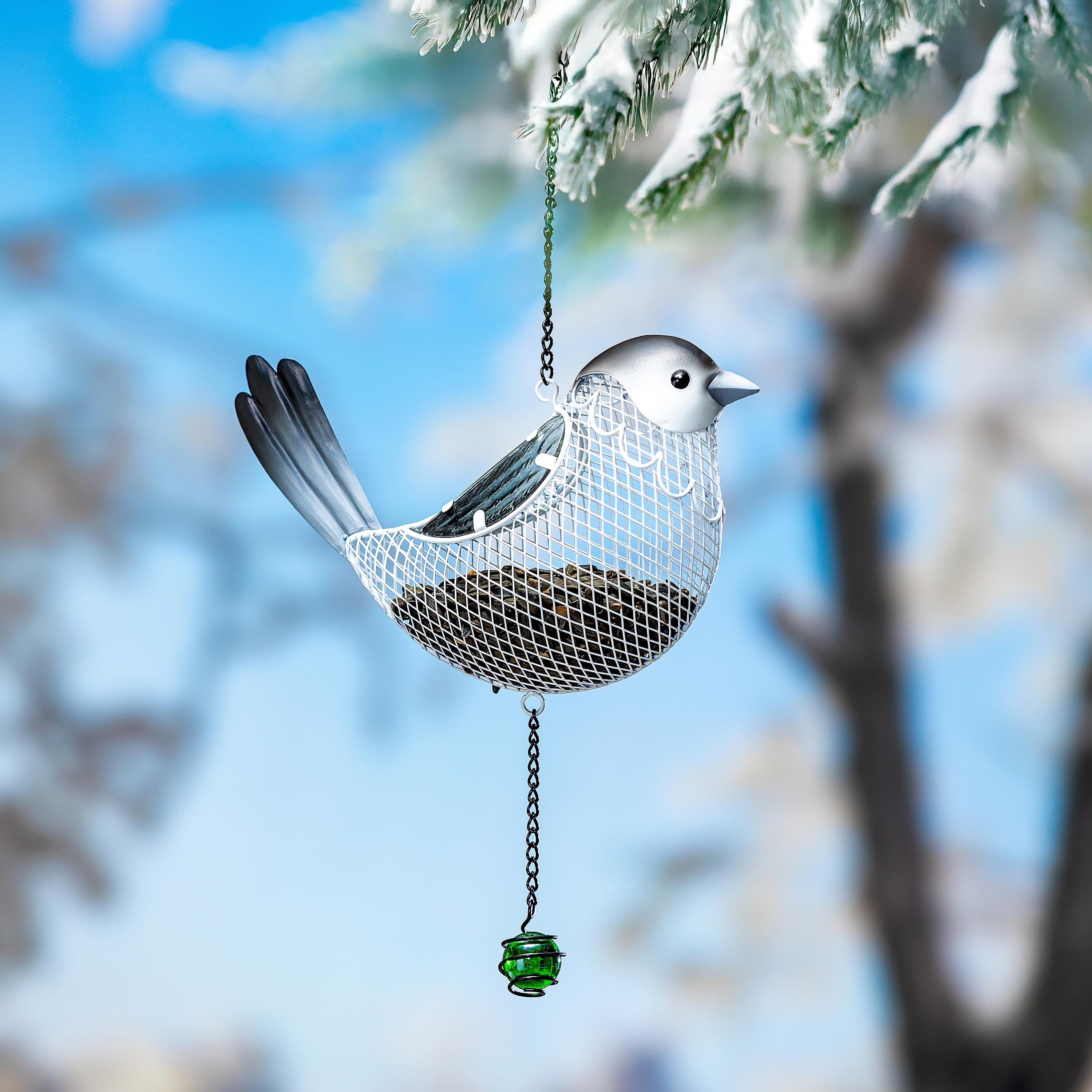Woodland Storybook Bird Feeder, Metal Hanging Bird Feeder, Snow Bird ...