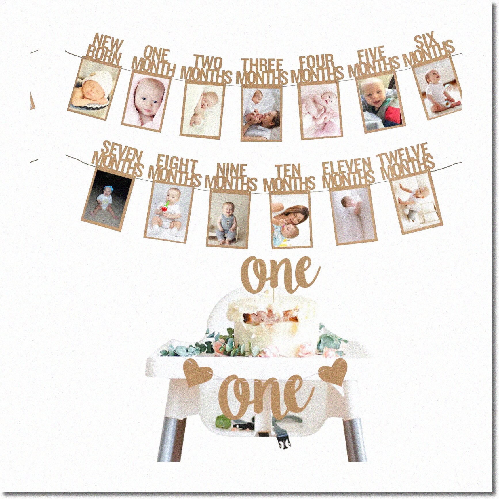 Woodland Wonders 1st Birthday Bundle: Colorful Baby Photo Banner ...