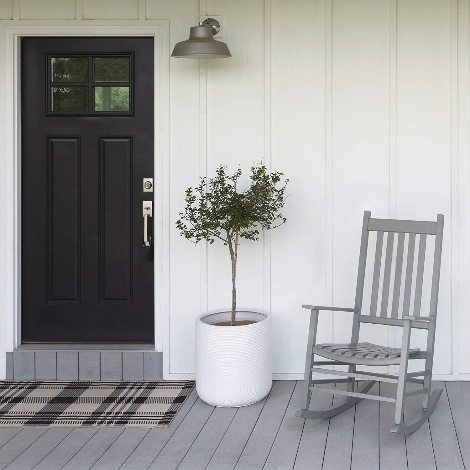 Woodlawn&Home, 100026, Mission Style Rocking Chair Gray - Walmart.com