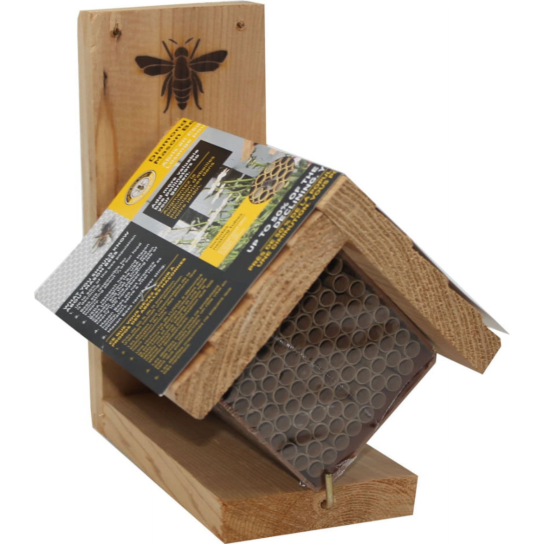 Woodlink Western Cedar Mason Bee House w/Replaceable Tubes - Walmart ...