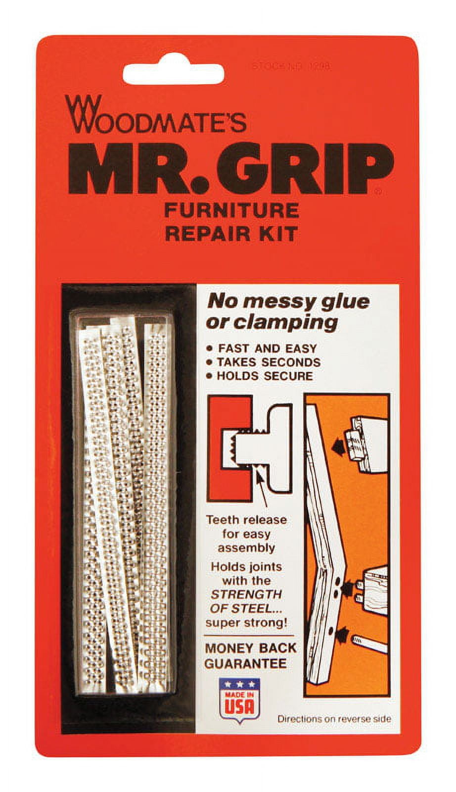 Woodmates Mr. Grip Screw Hole Repair Kit - Metal Strips for Chairs - 8 ...