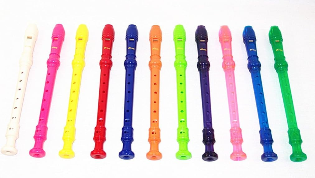 Woodnote 11 Multi-Color Soprano Recorders Set -Baroque Fingering ...