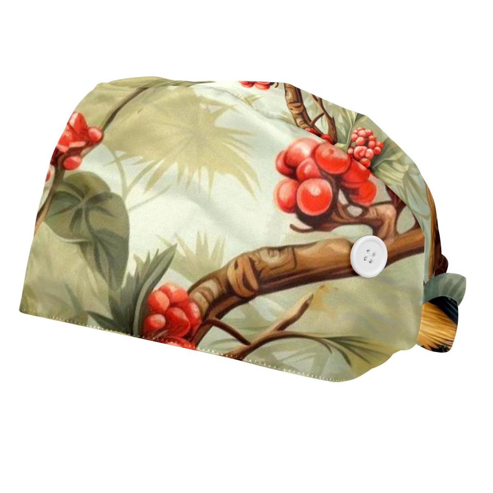 Woodpecker Adjustable Women Working Caps with Buttons One Size Fits All ...