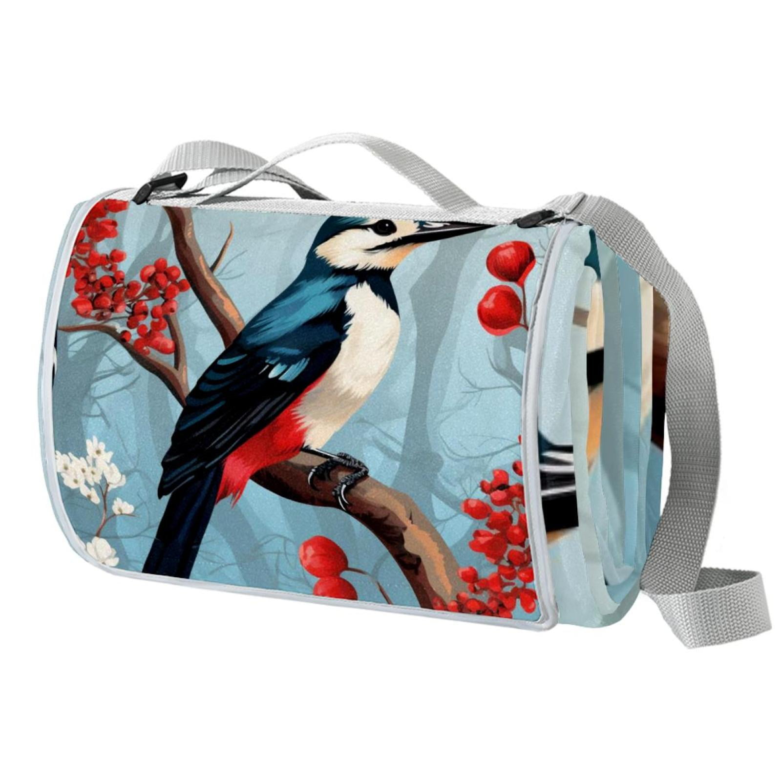 Woodpecker Canvas Waterproof Picnic Blanket Mat for Outdoor Traveling ...