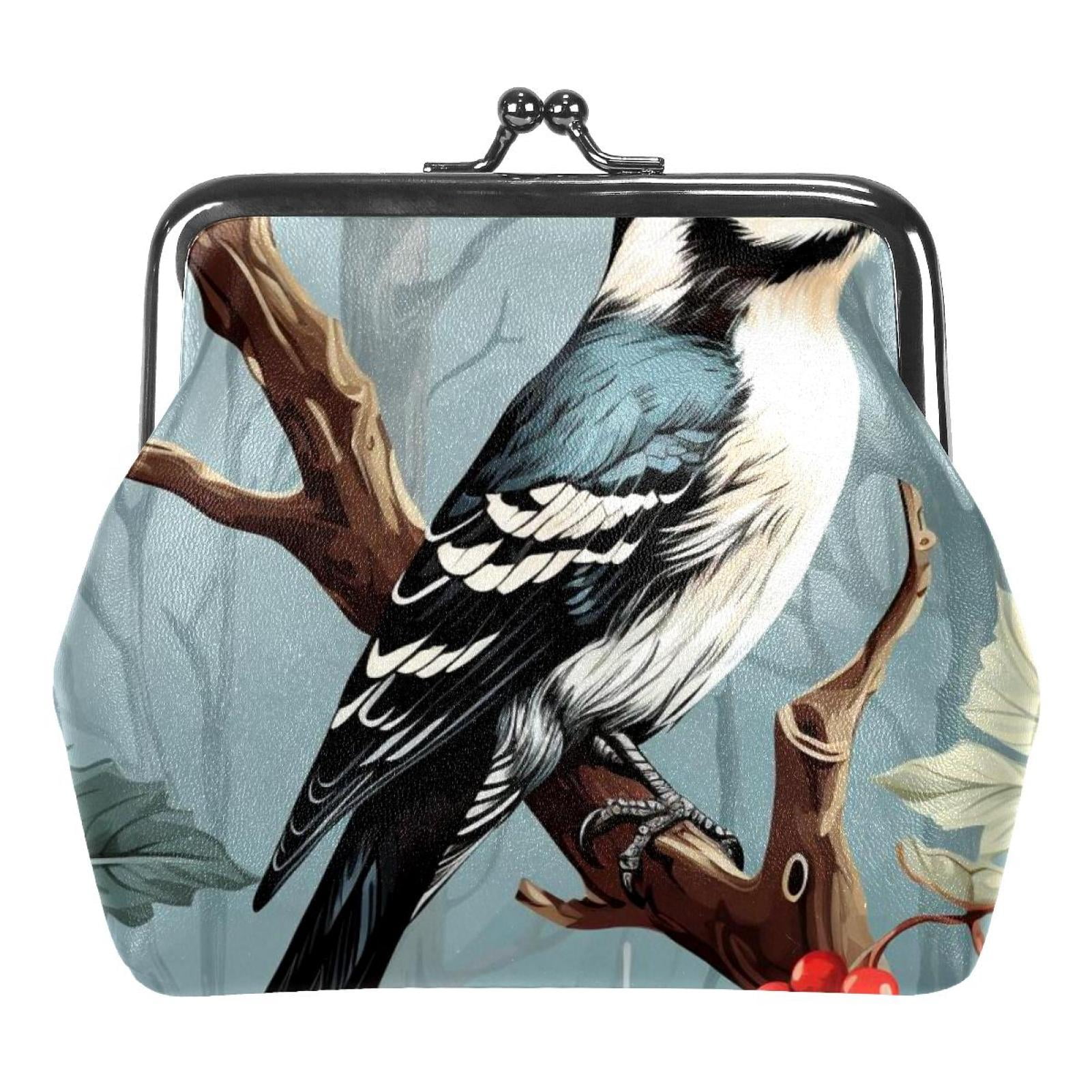Woodpecker Coin Purse Kiss Lock Change Purse Vintage Trinkets Pouch ...