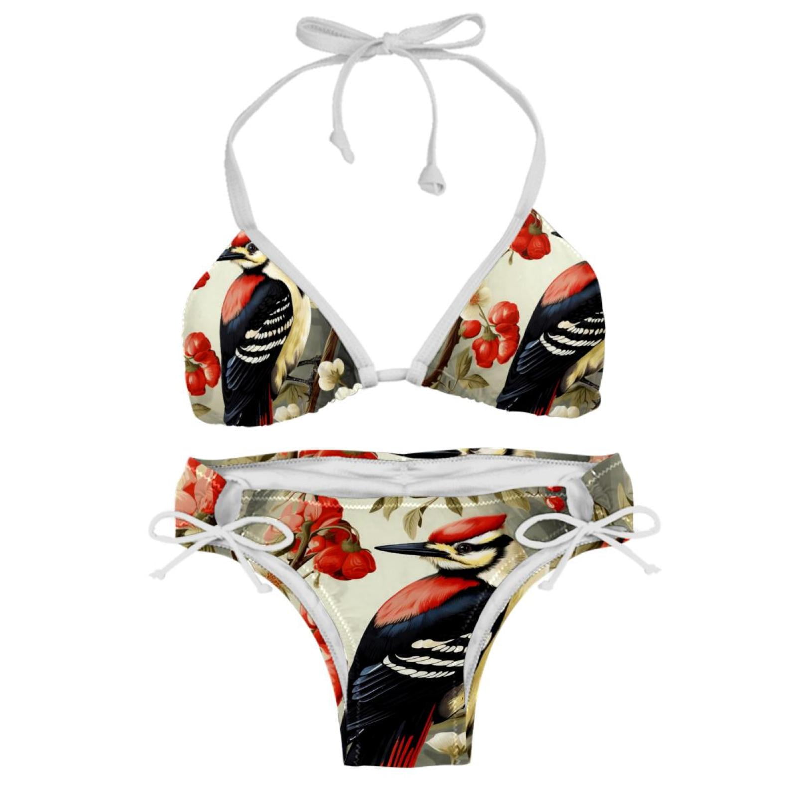 Woodpecker Detachable Sponge Adjustable Strap Bikini Set Two-Pack ...