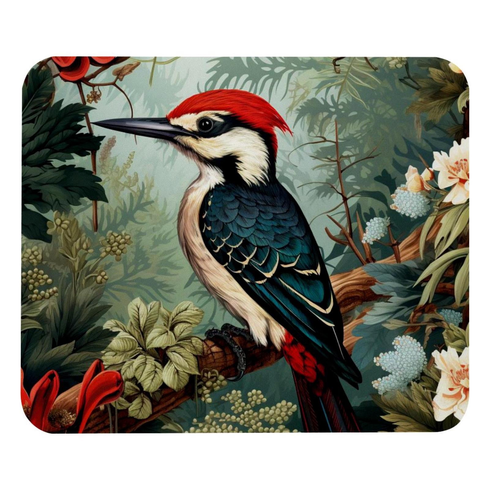 Woodpecker Gaming Mouse Pad Desk Mat, Square 8.3x9.8 Inch Non-Slip ...
