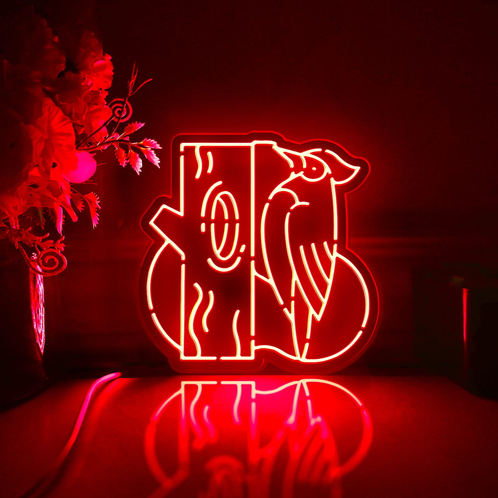 Woodpecker Led Light Box, Dimmable Neon-Like Light Signs USB Power for ...