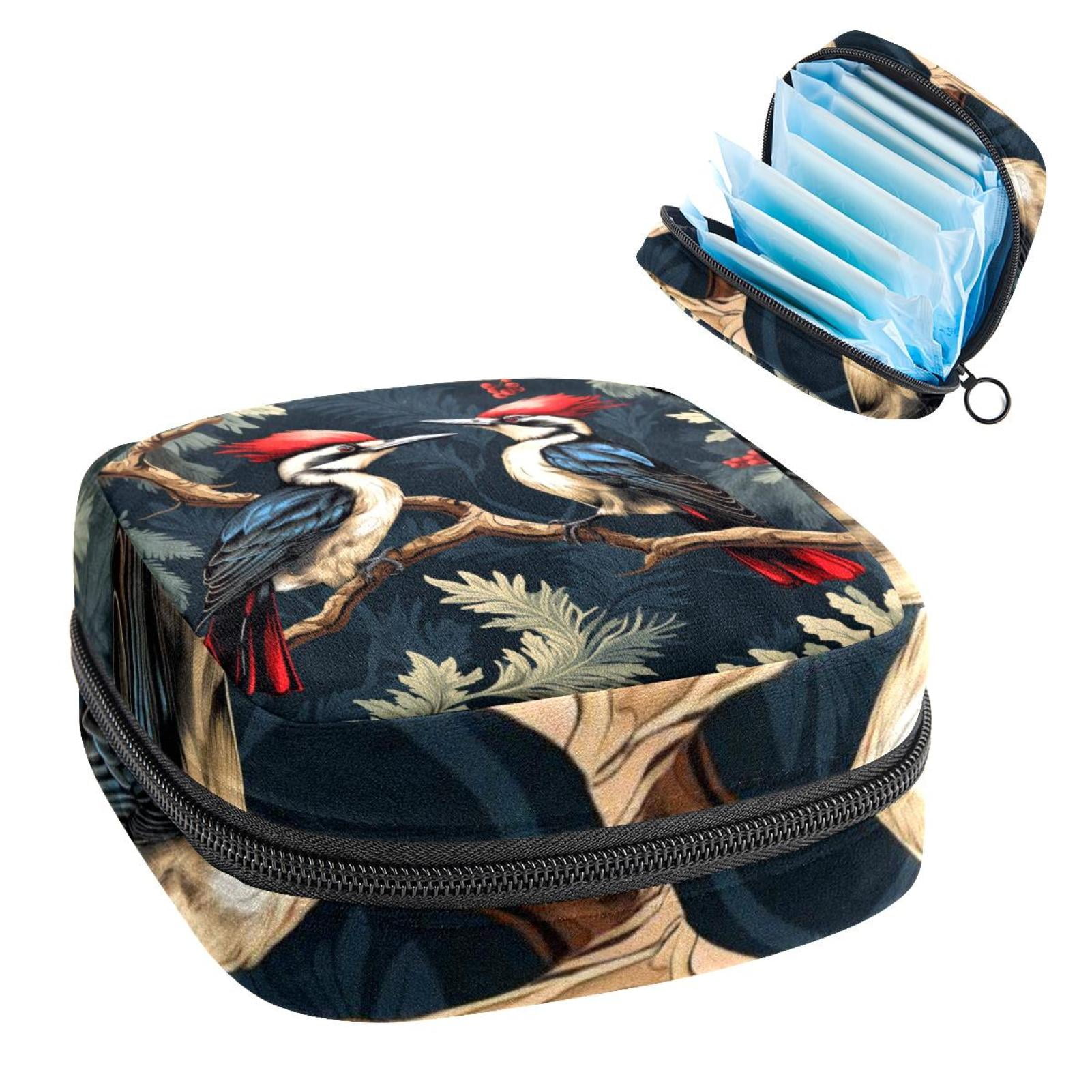 Woodpecker Pad Bag Storage Organizer Pouch for Menstrual Hygiene ...