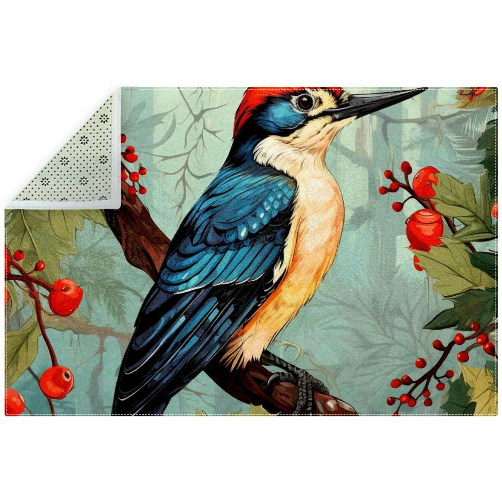 Woodpecker Polyester Office Rugs - Durable Right-Angle Floor Mat for ...