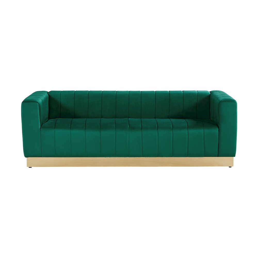 Foxy Velvet Sofa in Green - Walmart.com