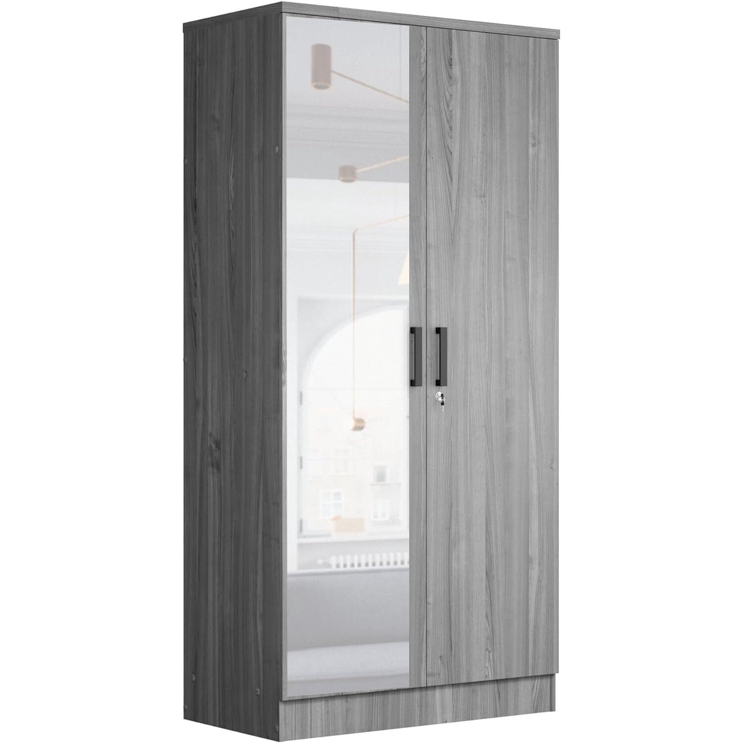 Woodpeckers Furniture and Mattress Two Door Armoire Wardrobe with ...