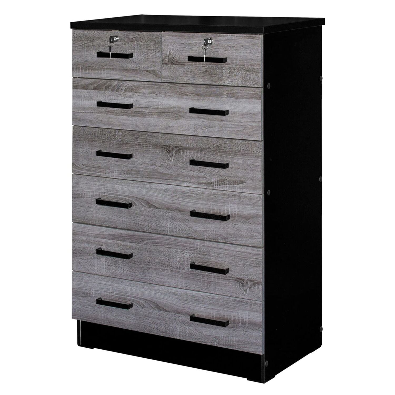 Woodpeckers Furniture and Mattress 7 Drawer Chest Wooden Dresser with ...