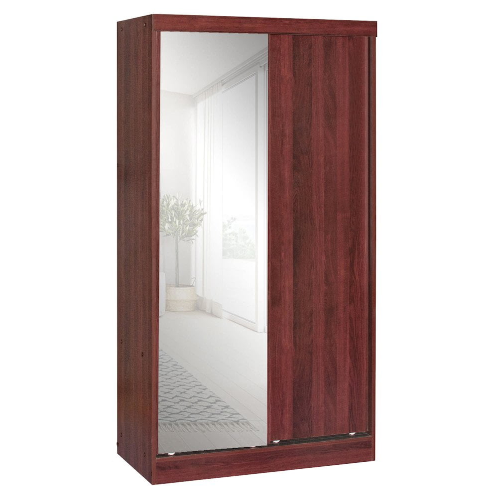 Woodpeckers Furniture and Mattress Mirror Wood Double Sliding Door ...