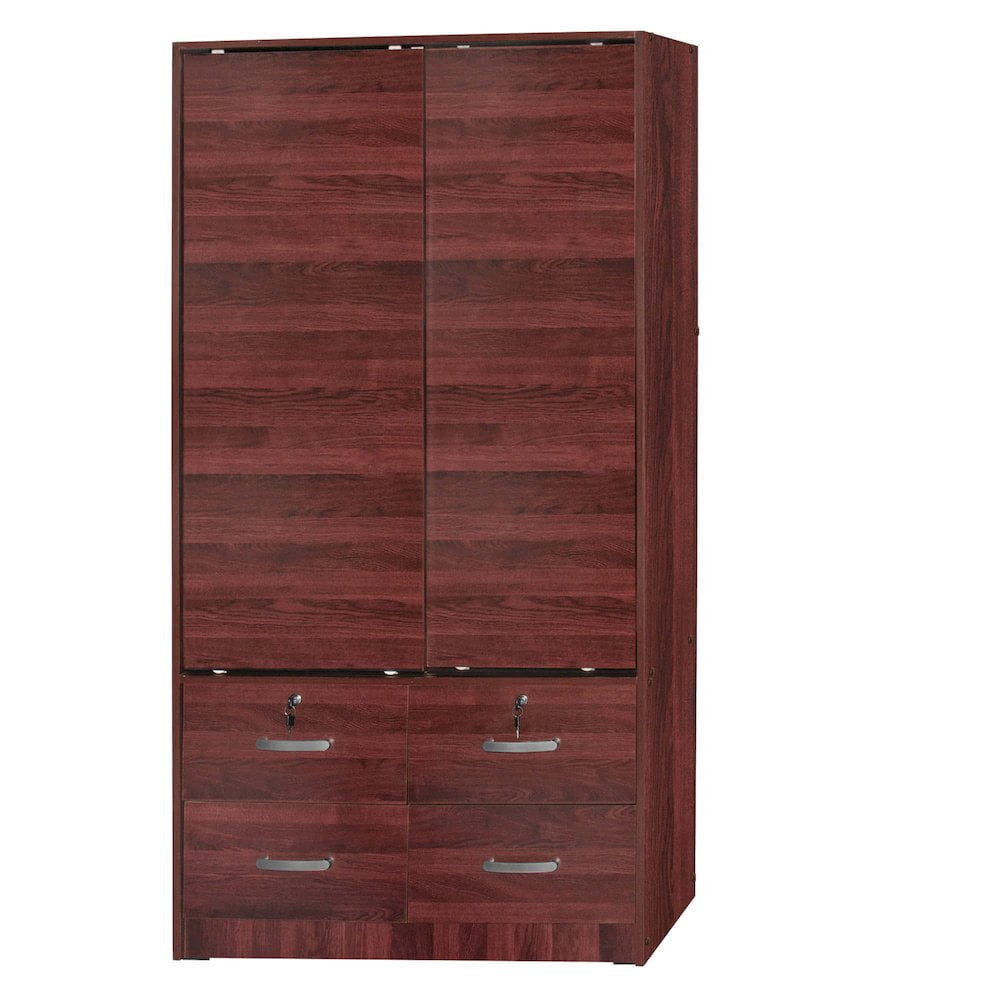 Woodpeckers Furniture and Mattress Sarah Modern Wood Double Sliding ...