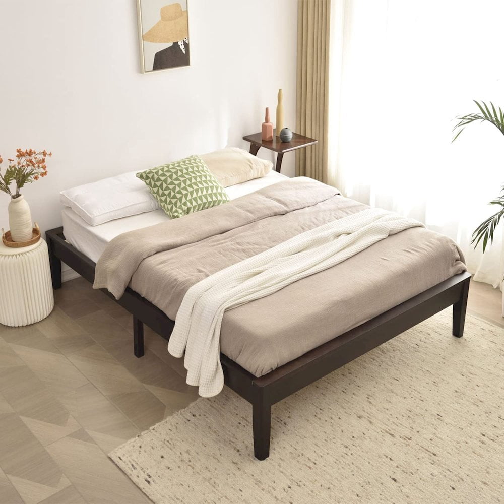 Woodpeckers Furniture and Mattress Stella Solid Pine Wood Platform Bed ...
