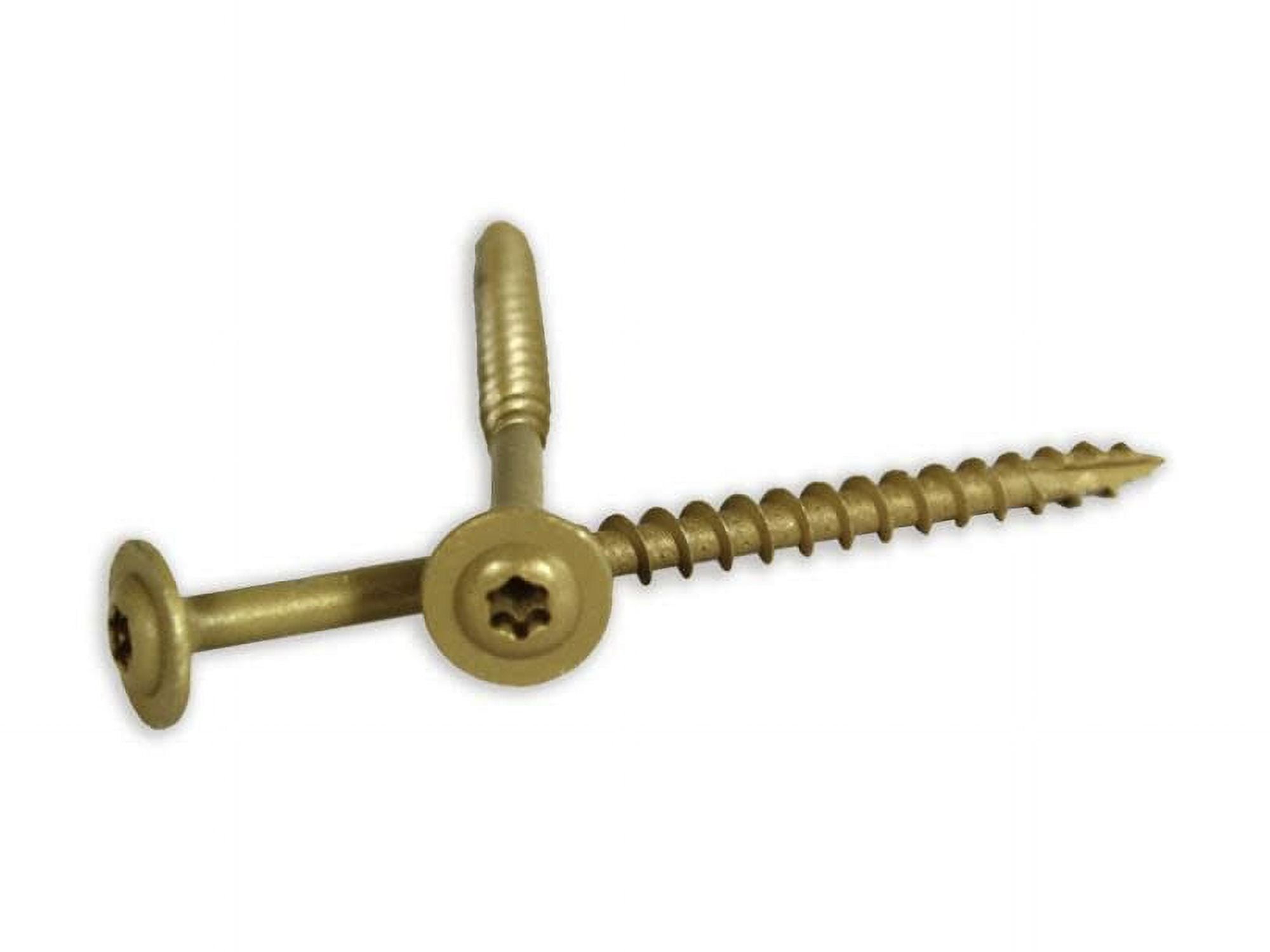 Woodpro #8 X 1-3/4 In. Ppg 1000 Hour Golden E-Coat Cabinet Screws 1Lb ...