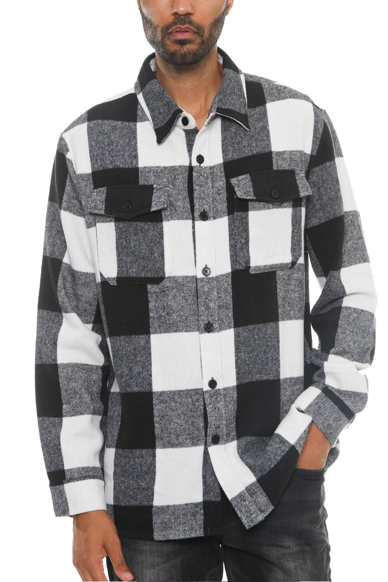 Woodridge Flannel Co Mens Flannel Shirts Shackets Casual Button Down ...