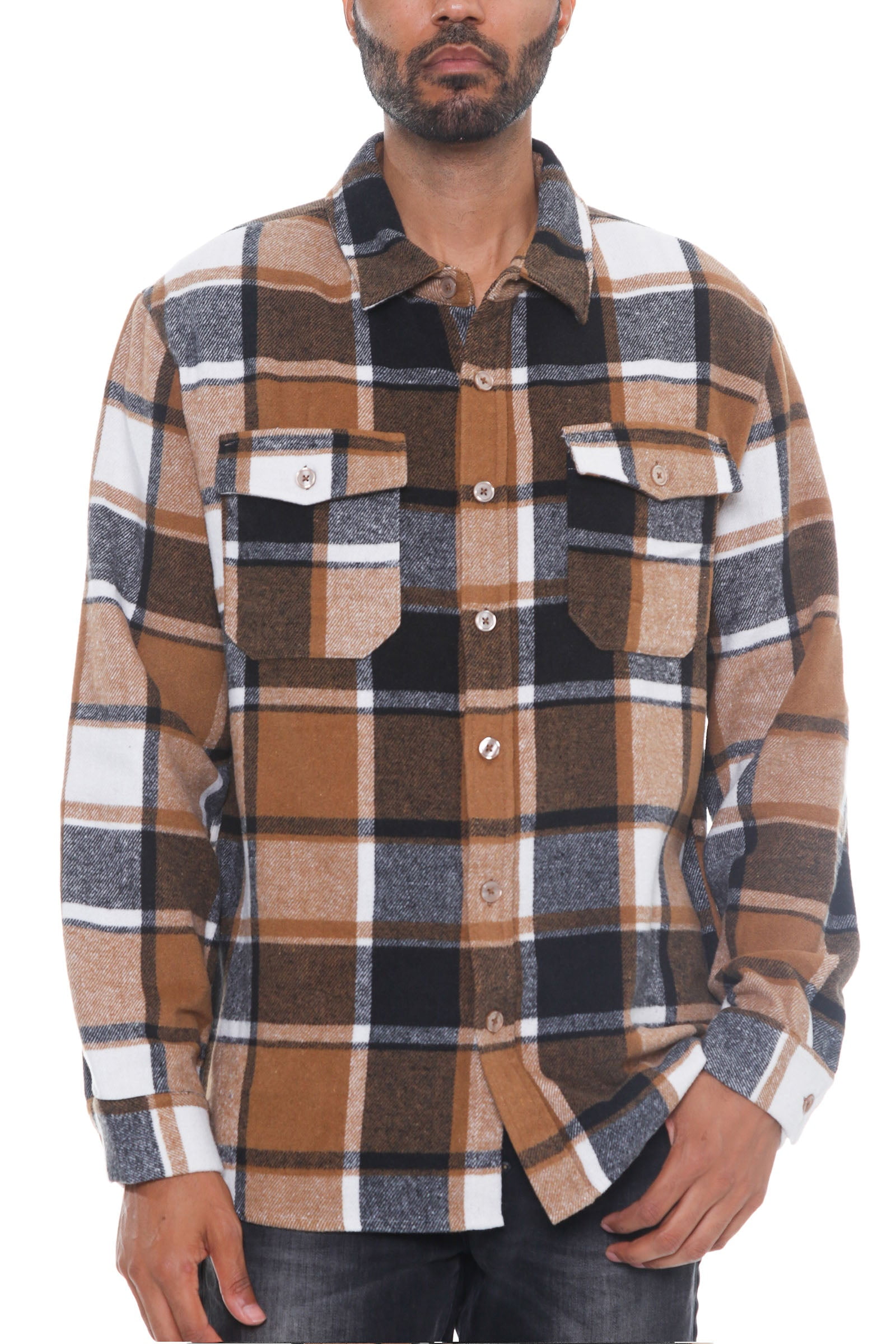 Woodridge Flannel Co Mens Flannel Shirts Shackets Casual Button Down ...