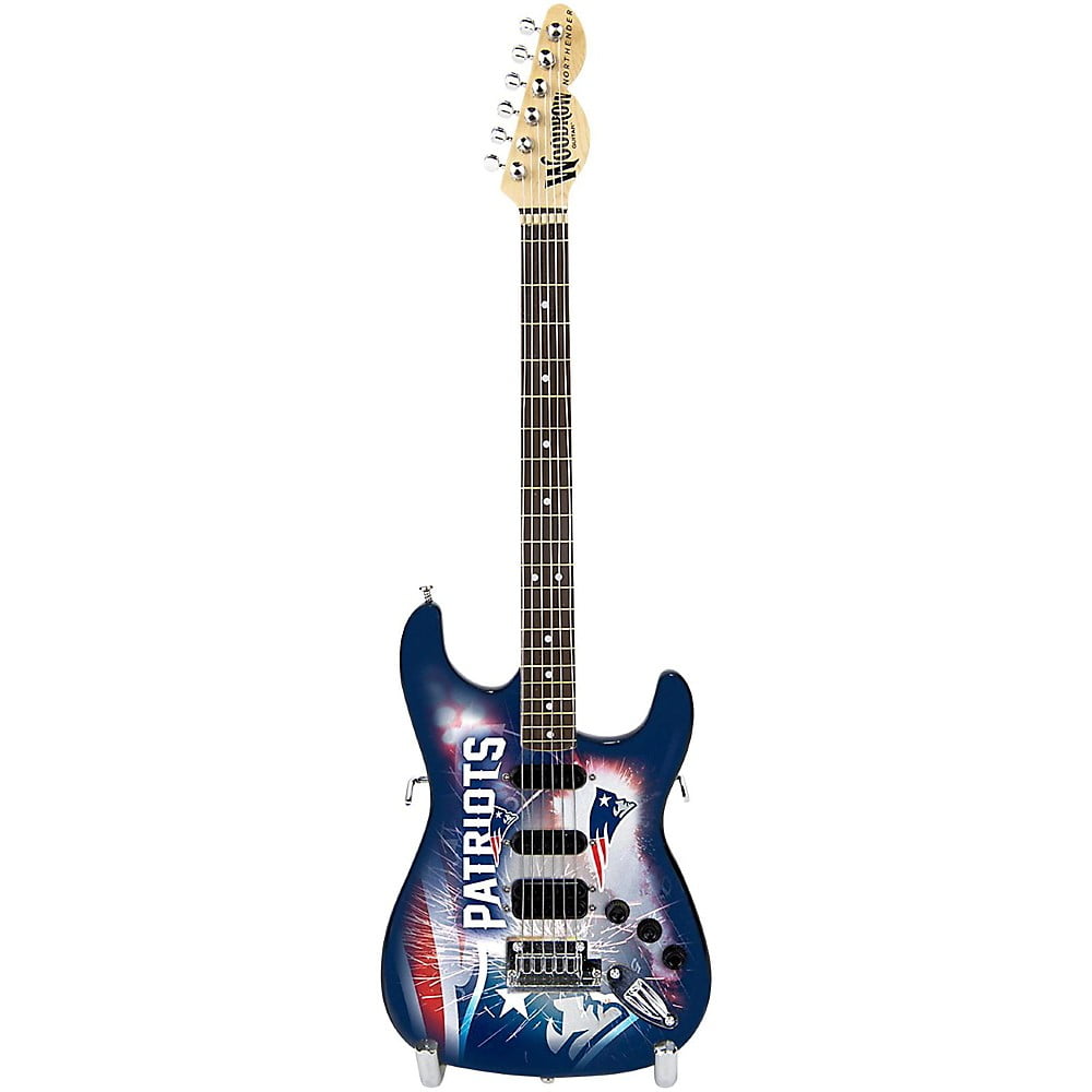 Woodrow Guitars NFL 10-In Mini Guitar Collectible New England Patriots ...