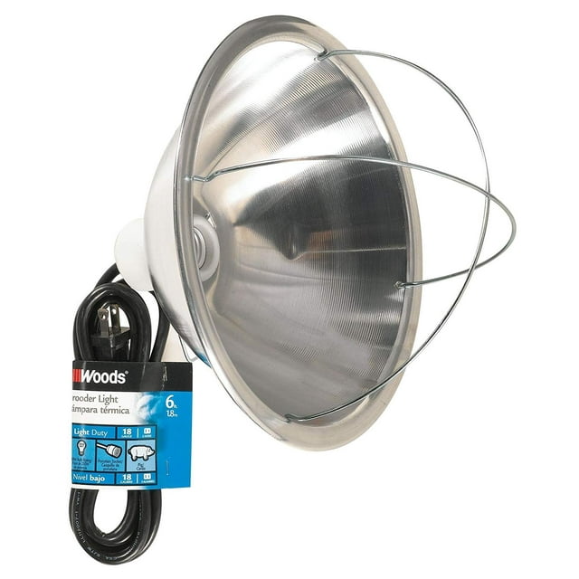Woods 0165 Brooder Lamp with Bulb Guard,10.5 Inch Reflector and 6 Foot ...