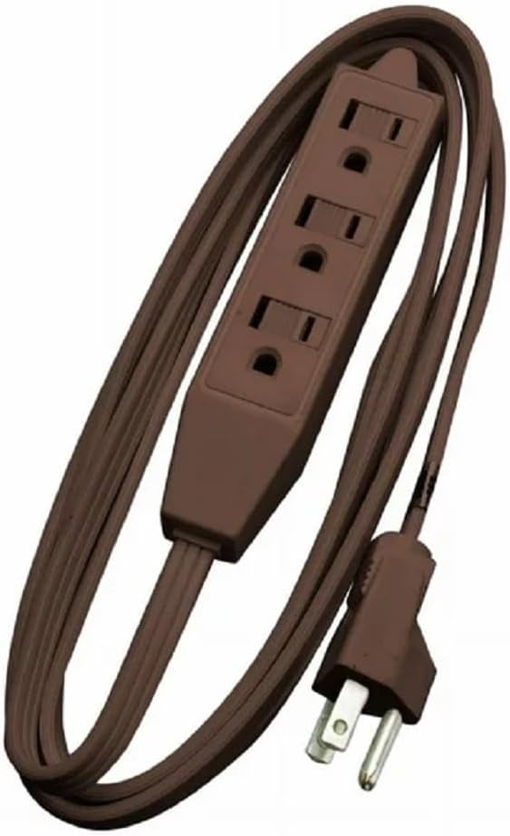 Woods 0608 SPT-2 16/3 Cube Tap Extension Cord, 8', 3 Grounded Outlets ...
